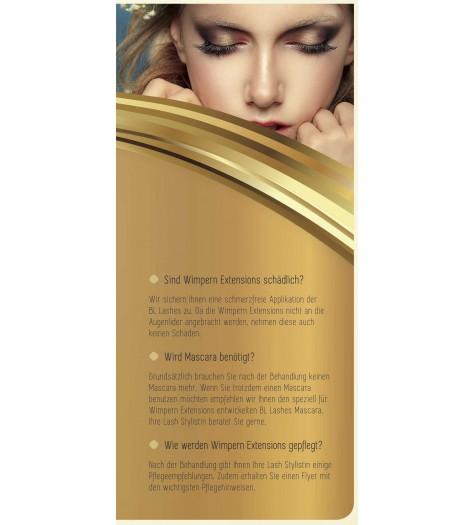 Werbeflyer - Wimpern Extension (10-er Bündel)